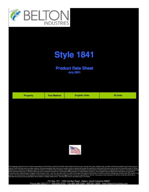 Beltech 1841 - Belton Industries